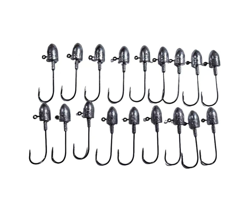 MASTERPRO 18 Pack 3/4oz Jig Heads – Heavy Duty Bullet Jig Hooks for Soft Plastics | Snapper ...