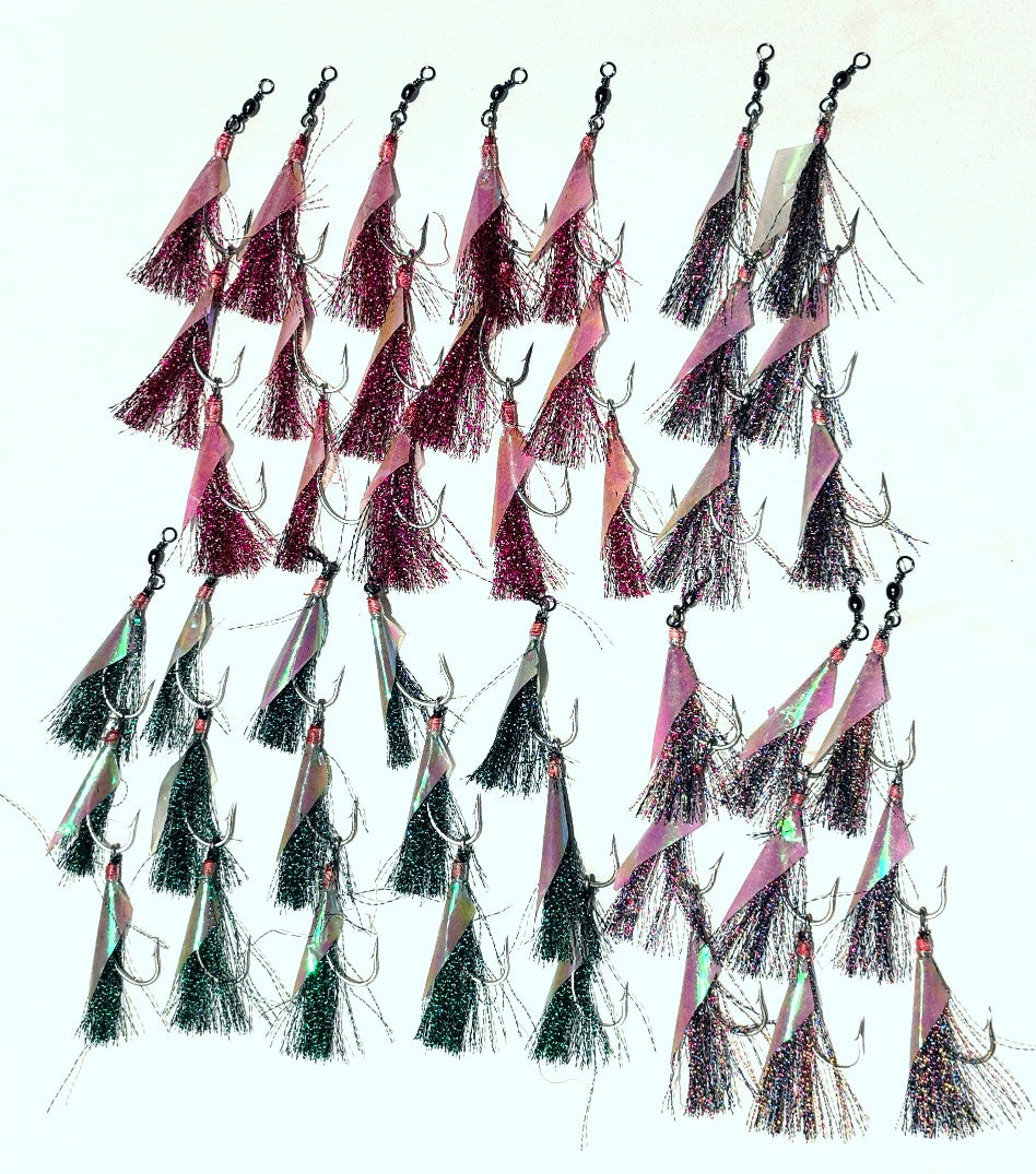 Masterpro Pre-rigged Fishing Flasher Gang Hooks 15 Sets Size 4/0 ...