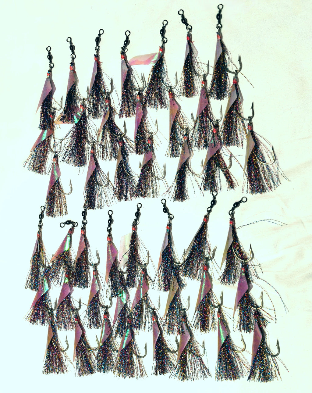 Masterpro Pre-rigged Fishing Flasher Gang Hooks 15 Sets Size 4/0 ...