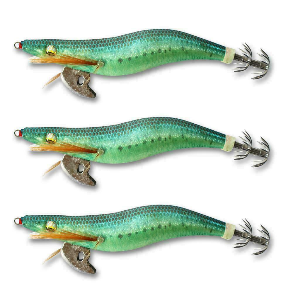3 X High Quality Fishing Squid Jigs Popular Pilchard Colour 173 | Bait ...