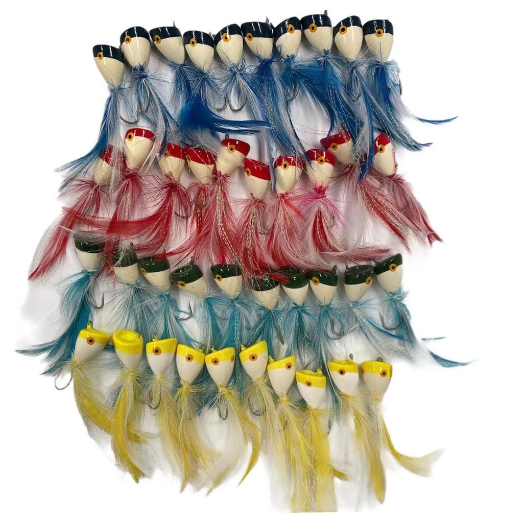 40 x Small New Generation Quality Surf Poppers Fishing Tackle Four ...